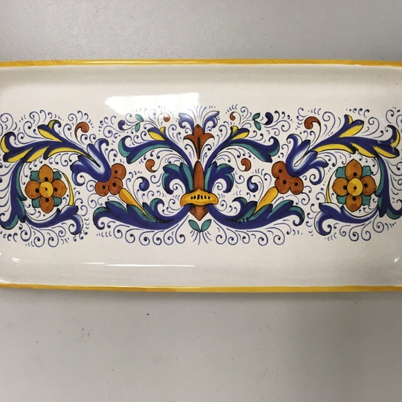 Deruta | Dining | Deruta Italy Ricco Majolica Platter 7 X 6 Rectangular ...